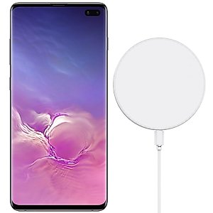 SAMSUNG Galaxy S10+ Plus (512GB, 8GB) 6.4" AMOLED, Snapdragon 855, 4G LTE (US Model Fully Unlocked for T-Mobile, AT&T, Verizon, Global) G975U1 (w/Fast Wireless Charger, Black)
