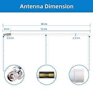 TUOSHI Lora Fiberglass Antenna 915mhz outperforms 5.8dbi Helium Antennas for MNTD RAK V2 Nebra Bobcat 300 Sensecap M1 HNT Helium Hotspot Miner SyncroBit Gateway