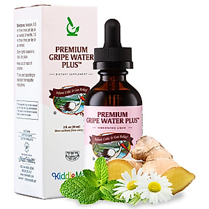 Homeopathic Gripe Water for Infants - Newborn Baby Gas Relief - Daytime / Nighttime Colic Relief for Newborns - Digestion Support & Constipation Ease Anti Gas Drops for Babies at Bedtime, 2 fl. oz.
