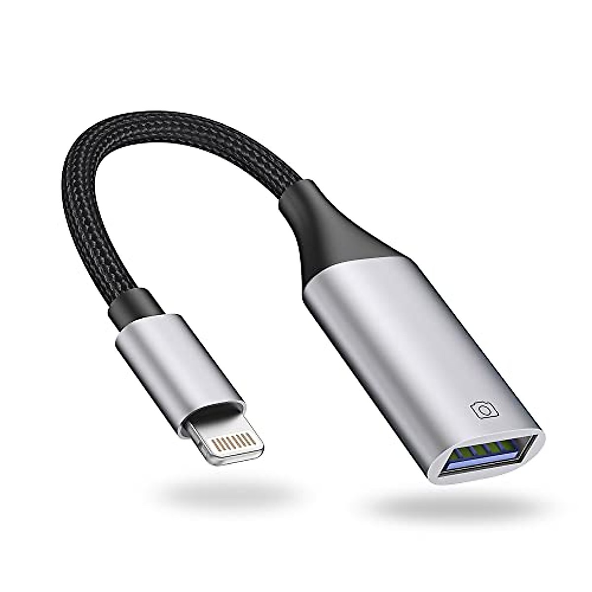 IVSHOWCO Lightning to USB Adapter [Apple MFi Certified], USB Camera Adapter for iPhone, iOS OTG Cable Adapter, Supports USB Flash Drive, Card Reader, Mouse, Keyboard