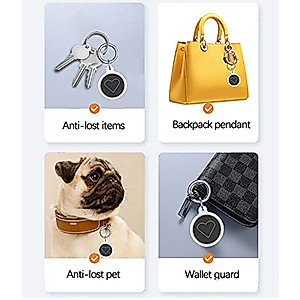 MIGZOE Case Compatible with AirTag, Anti-Scratch Full Body Protective Cover for Air Tag, AirTag Finder Holder with Keychain Ring (Love Heart)