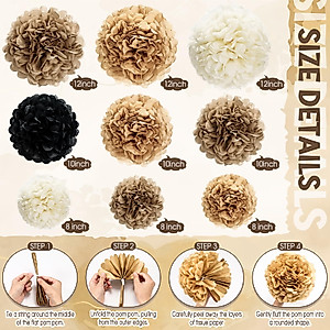 Vertintong Hanging Paper Fans Wedding Decorations Boho Party Hanging Retro Victorian Decor with Small Paper Lanterns Honeycomb Birthday Bridal Decor