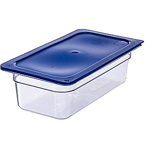 Carlisle FoodService Products Plastic Food Pan 1/3 Size 4 Inches Deep Clear