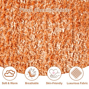GNIXUU 110" Sectional Sofa Cloud Couch for Living Room, Modern Chenille U Shaped Couch, Comfy Modular Sofa Sleeper with Double Chaise & Memory Foam(Orange)