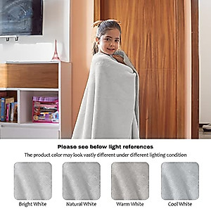 Angaja Light Grey Fleece Blanket Throw | Super Soft, Plush, Luxury Flannel Throw | for Bed, Sofa, Couch, Travel, Camping 40"x30"（XS） for pet