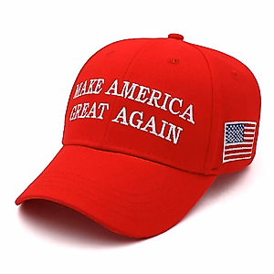 Generic MAGA 2024 hat MAGA Hat Make America Great Again President Trump Slogan with USA Flag Cap Adjustable 2024 Keep America Great Baseball Hat (Red)