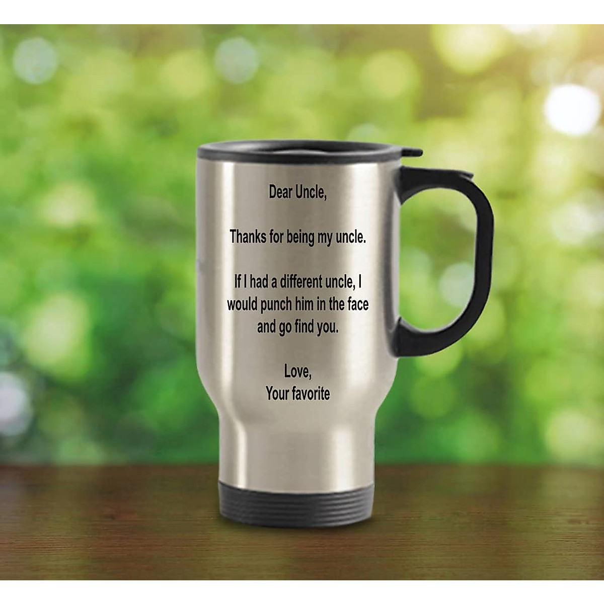 SpreadPassion Dear Uncle, Thanks for being my Uncle gift idea Stainless Steel Travel Insulated Tumblers Mug
