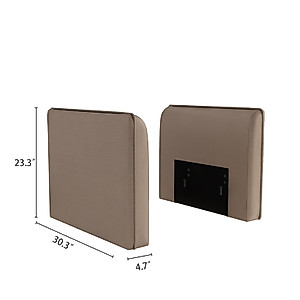 LLappuil Modular Sofa Pair of Side Armrest Module for Customize Modular Sectional Couch, Cognac Brown