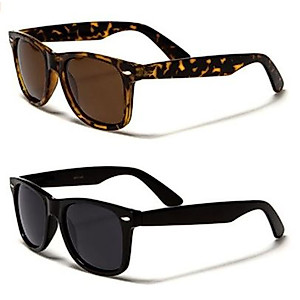 Retro Rewind Classic Polarized Sunglasses 2-Pack Black & Tortoise