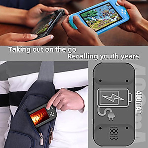 Handheld Game Console 3.5inch Mini Retro Gaming Player 700 Classic Games Rechargeable Game Consoles Box for Kids Boys Children (Gray)