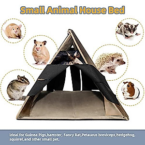 Y-DSIWX Guinea Pig Hideout House Bed, Cool Horse Running Rabbit Cave, Squirrel Chinchilla Hamster Hedgehog Nest Cage