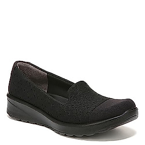 BZees Womens Galaxy Slip-On Black Eyelet 6 M