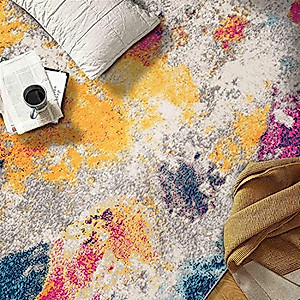 Rugshop Sky Collection Modern Abstract Area Rug 5' x 7' Multi