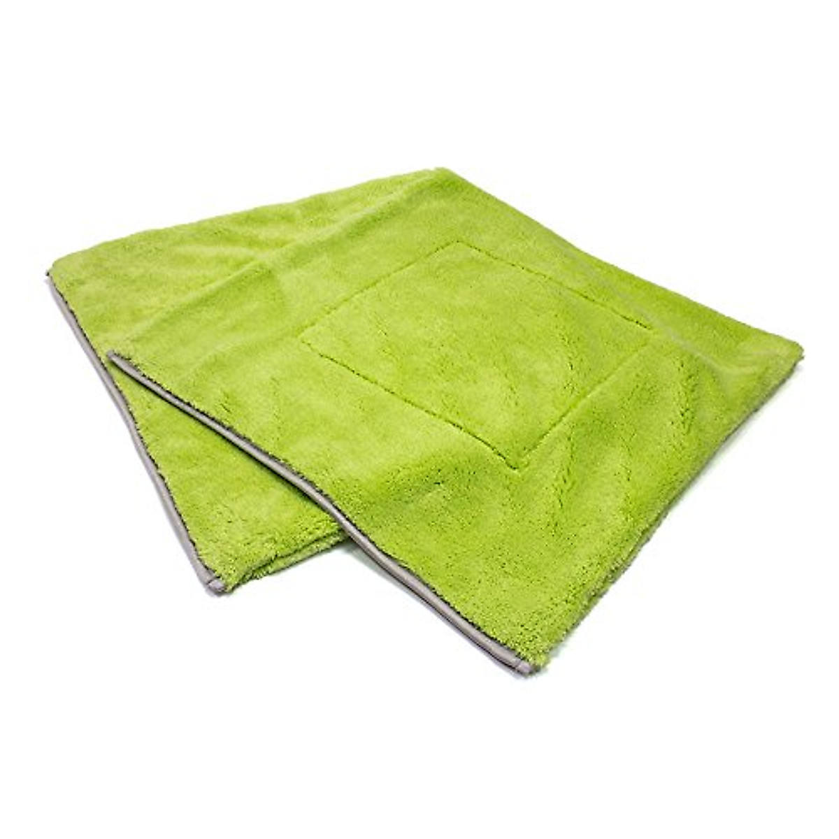 Autofiber [Motherfluffer] Mega Plush Rinseless Car Wash Towel 16"x16" - 2 Pack (Green)