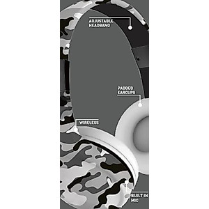 Gabba Goods 2 Piece SmartWatch and Headphones Smart Tech Pack Time and Date Step Counter Heart Rate/Blood Pressure Drink Reminder Message Notification Sleep Monitor Calories Burned Find Watch