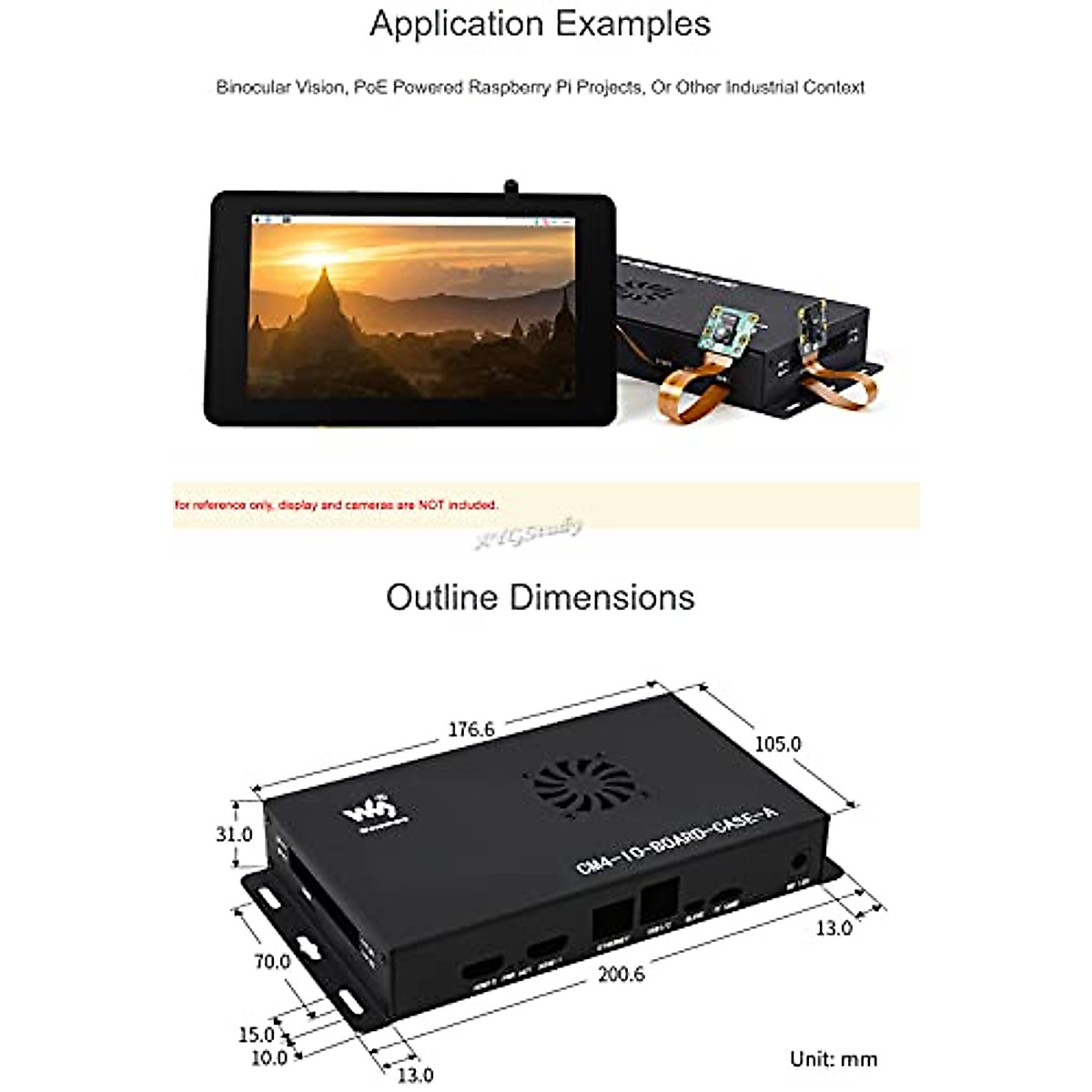 XYGStudy Metal Box (A) Designed for Raspberry Pi Compute Module 4 IO Board, Comes with Cooling Fan, to Build Your Own Raspberry Pi CM4 Mini PC Easily (CM4-IO-BOARD-CASE-A)