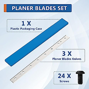 13 inch Planer Blades for Dewalt DW735 Electric Planer Knives DW735X Wood Planer Cutter with 24 Pcs Screws Replace DW7352 Blade Knife -3 Pack
