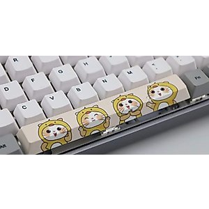 Mugen Custom Costume Cats Cutesy Spacebar Keycaps for Cherry MX Switches - Fits Most Mechanical Gaming Keyboards - with Keycap Puller