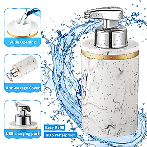 Automatic Soap Dispenser-Foaming Hand Soap Dispenser-Rechargeable Electric Automatic Soap Dispenser Touchless-Foam Hand Touchless Soap Dispenser for Bathroom,Kitchen(11oz/320ml)
