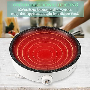 Electric BBQ Grill,Smokeless Indoor Coated Griddle Pan,10 Inch Round Nonstick Plate Portable, Medical Stone Coating Easy Cleaning,Grilling Surface Perfect for Cooking BBQ and Party Barbecue