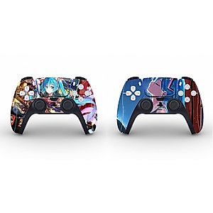 EBTY DREAMS Inc. - Set of 2 Hatsune Miku Vocaloid Vinyl Skin Sticker Decal Protector For Playstation 5 (PS5) Controllers