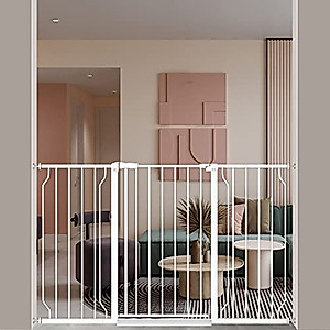 Extra Tall Wide Baby Gate Walk Through, Stand 38" Tall, 57.4-62.2 Inch Pressure Mounted No Drill Dog/Puppy/Pet Long Large Gates - Safety gate for The House doorways and stairways