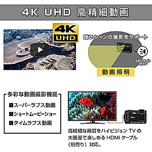 Nikon Digital Camera COOLPIX W300 COOLPIX Yellow Waterproof Camera (International Version)