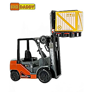 Big Daddy Realistic Forklift Toy for Kids - Interactive Logistics Playset with Adjustable Mast, Forks, and Parcels
