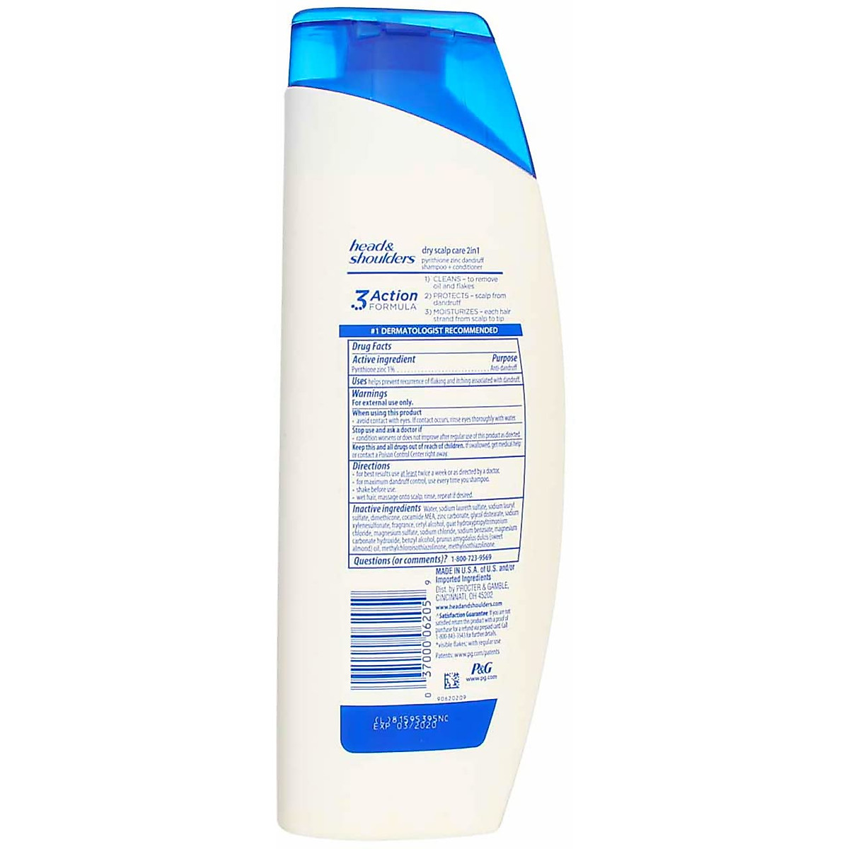 Head & Shoulders Shampoo Dry Scalp 2-In-1 13.5 Ounce (400ml) (3 Pack)