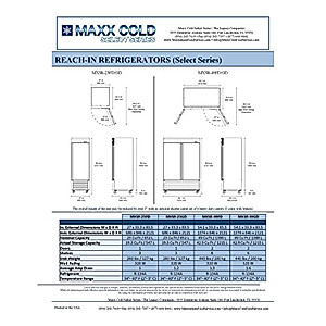Maxx Cold MXSR-49FDHC Commercial Reach-in Refrigerator Freestanding 2-Door, with Heavy Duty Shelves Digital Controls and Automatic Defrost, Stainless Steel