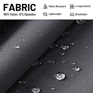 MIER Women's Quick Dry Stretchy Hiking Shorts Lightweight Travel Shorts with 5 Pockets, Water Resistant, Graphite Grey, 10