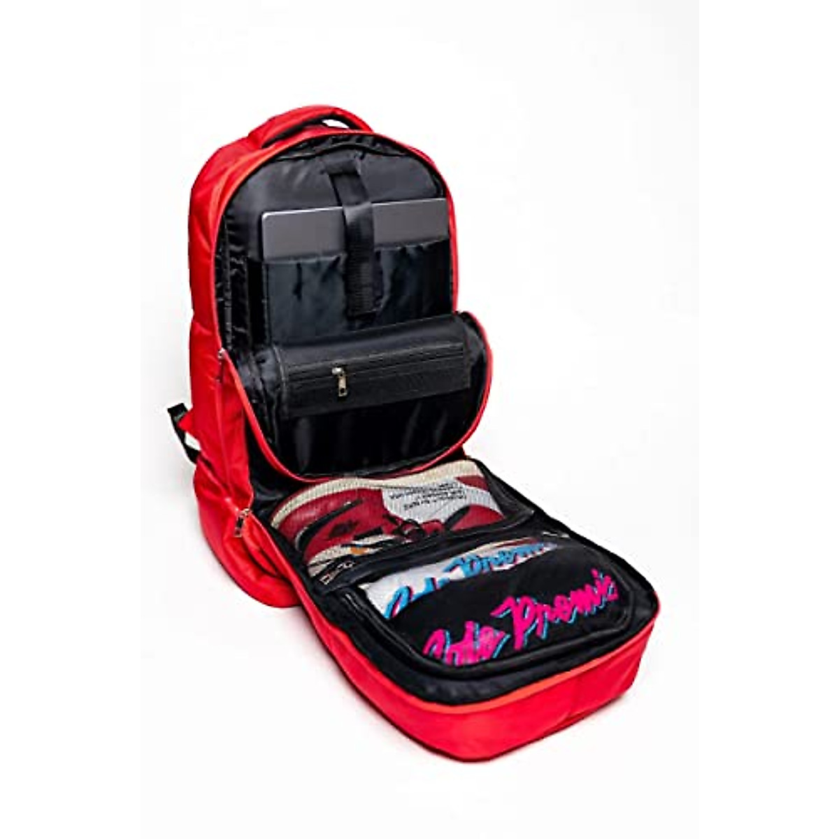 Sole Premise Laptop Shoe Carry-On Luggage Travel Multi-functional Sneaker Backpack Bag for Men & Women Red