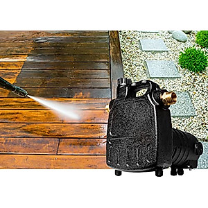 Little Giant UPSP-5 115-Volt, 1600 GPH, 1/2 HP Manual Non-Submersible Multi-Purpose Transfer Pump, 10-Ft. Cord, Black, 555104