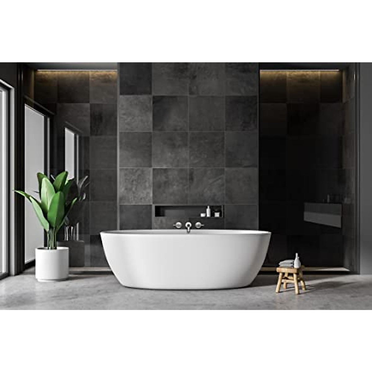 Brasnell Solutions, Brushed Nickel Wall Mounted Tub Faucet - Dual Handle - Brass - Vanity - 3-Hole spout, High Water Pressure - Home Improvement Bathroom DIY