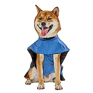 Wantdo Large Dog Padded Rain Jacket Waterproof Warm Winter Jacket Refletive Size 23 Blue