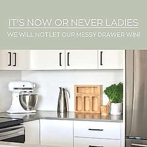 CHEF'S WIFE Ziplock Bag Storage Organizer for the Kitchen Drawer - Eco Friendly Bamboo Plastic Baggie Container - Compatible with Ziploc, Glad, Solimo, Hefty for Snack, Sandwich, Quart & Gallon Sizes