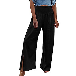 Womens Capri Joggers fold Over Yoga Pant Wide Leg Womens Pants Comfy Lounge Pants Women Underwear Women Womens White Capri Pants Wide Leg Black Pants