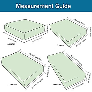 GUYIRT Velvet Sofa Seat Cushion Covers Stretch Individual Cushion Covers Soft Thick Furniture Protector Washable Sofa Cushion Slipcovers Non Slip Sofa Slipcover -Blue-4 Seater