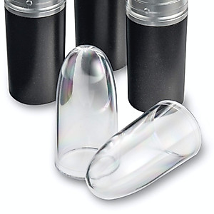 Clear Acrylic Lipstick Caps - Replaces Original Individual MAC Lipstick Caps - See Your Favorite Lipstick Color Easily (24 Pack)