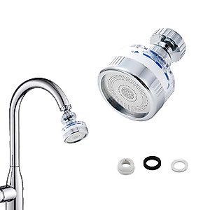 360° Rotating Sink Water Faucet Filters,Purifier Kitchen Tap Filtration,Bathroom Faucet Filter, Bathroom Sink Filter,Removes Chlorine Fluoride Heavy Metals Hard Water for Home Bathroom and Kitchen
