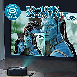 JIMTAB M22 Native 1080P WiFi Video Projector,Short Throw Screen Mirroring 2.4G 5G Projector Support AV,USB,HDMI,TF Compatible with Xbox,Laptop,iPhone and Android (Graphite)