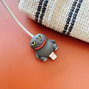 Cable Animal Bites, USB Cable Protector - Cute Kawaii Animals - for Phone Charging Cable, Compatible with iPhone and Android - 9 Pack