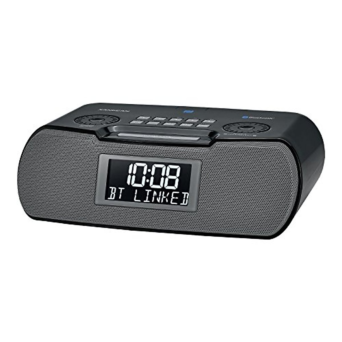 Sangean Compact Bluetooth AM/FM Dual Alarm Clock Radio with Large Easy to Read Backlit LCD Display