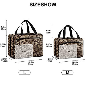 Naanle First Aid Bag Leopard Print Empty Medium Medicine Storage Bag Emergency Treatment Medical Bags Travel Medicine Bag Pill Bottle Organizer for Vitamin Supplement