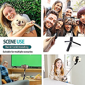 Selfie Stick for iPhone - Upgrade Detachable Selfie Light, 44 Inch Extendable Tripod with Wireless Remote, 3 Light Modes, 9 Brightness Levels, Compatible with All iPhone & Android Devices
