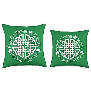 St. Paddy's Day by SRD St Patrick's Day Erin Go Bragh Slainte Ireland for Women Men Throw Pillow, 18x18, Multicolor