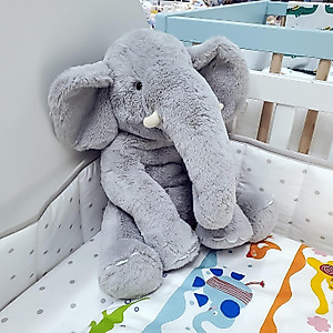 WEIGEDU 13" Gray Elephant Stuffed Animal - Plush Toy for Boys, Girls, Kids, Baby Shower, Bedtime, Birthday