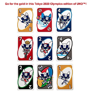 Mattel Games UNO Olympic Games Tokyo 2020 Card Game, with 112 Cards and Instructions for Players 7 Years and Older, Great for Kid, Family or Adult Game Night