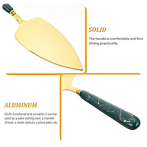Stainless Steel Pizza Grill Turner Butter Slicer Stainless Steel Pizza Peel Pizza Tart Icing for Cookies Flatware Pie Server Kitchen Tool Stainless Steel Ceramic Cake Metal
