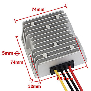 uxcell Uxcell Power Converter Regulator DC 12V/24V to DC 5V 10A 50W Waterproof Voltage Convert Transformer